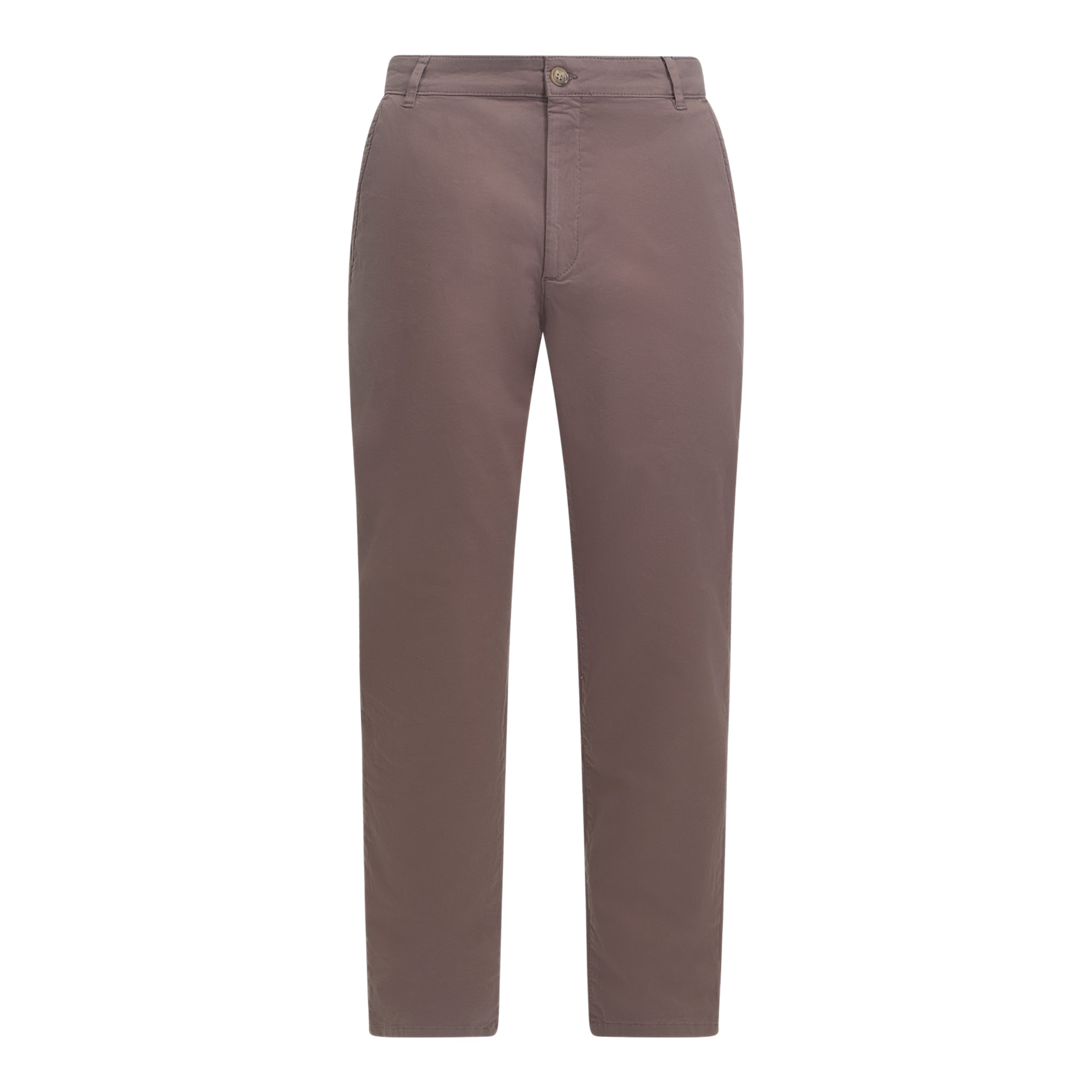 Brown Cotton Straight-Leg Chinos with Subtle Gisada Label – Gisada.com
